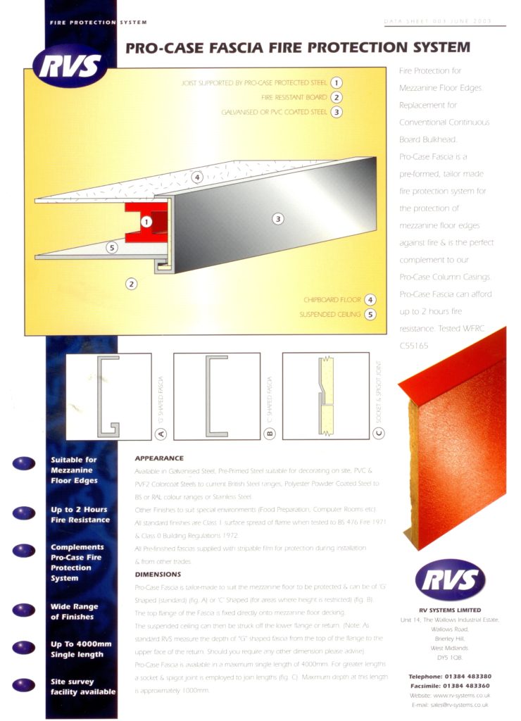 Fascia – RV Systems – Passive Fire Protection