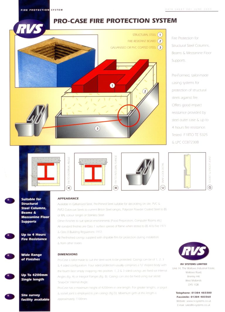 Square Casings – RV Systems – Passive Fire Protection